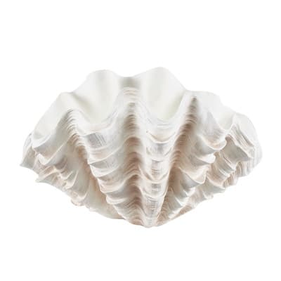 19" Cream Resin Shell Textured Sculpture | Michaels