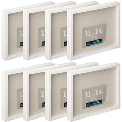 Buy in Bulk - 8 Pack: White Belmont 11" x 14" Shadowbox by Studio Décor ...