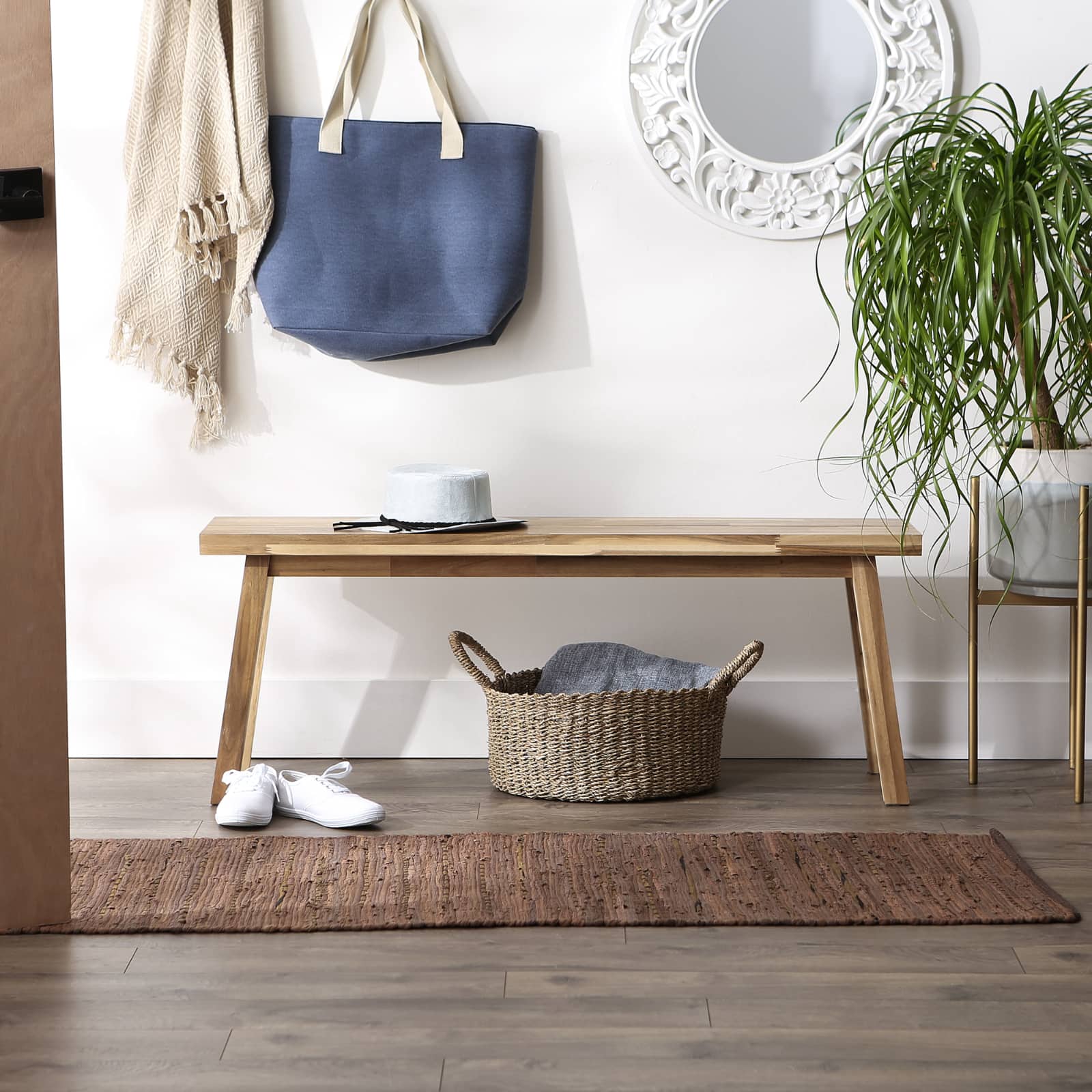 DII® Leather Brown Rag Rug, 2ft. x 6ft. | Michaels