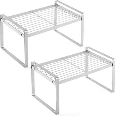 NEX™ Silver Kitchen Cabinet Shelf Organizer, 2ct. | Michaels