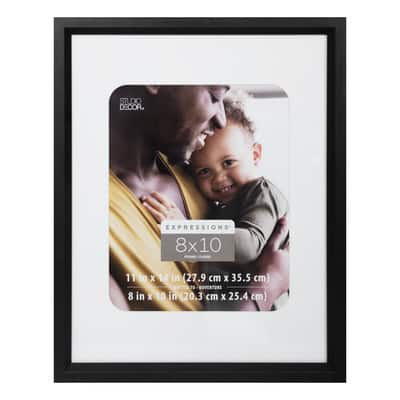 Expressions™ 8" x 10" Black Frame with Mat by Studio Décor® | Michaels