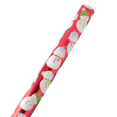 JAM Paper Cozy Snowmen Gift Wrap | Michaels
