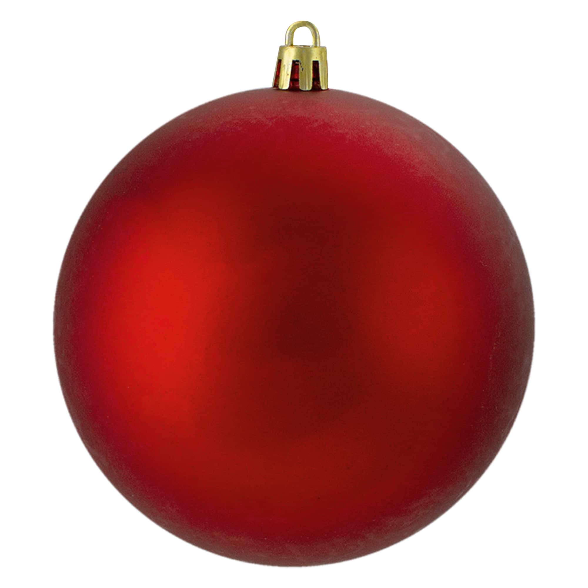 12ct. 4" Matte Red Hot Shatterproof Plastic Ball Ornaments | Michaels