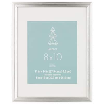 Aspect 8" x 10" Silver Narrow Frame with Mat by Studio Décor® | Michaels