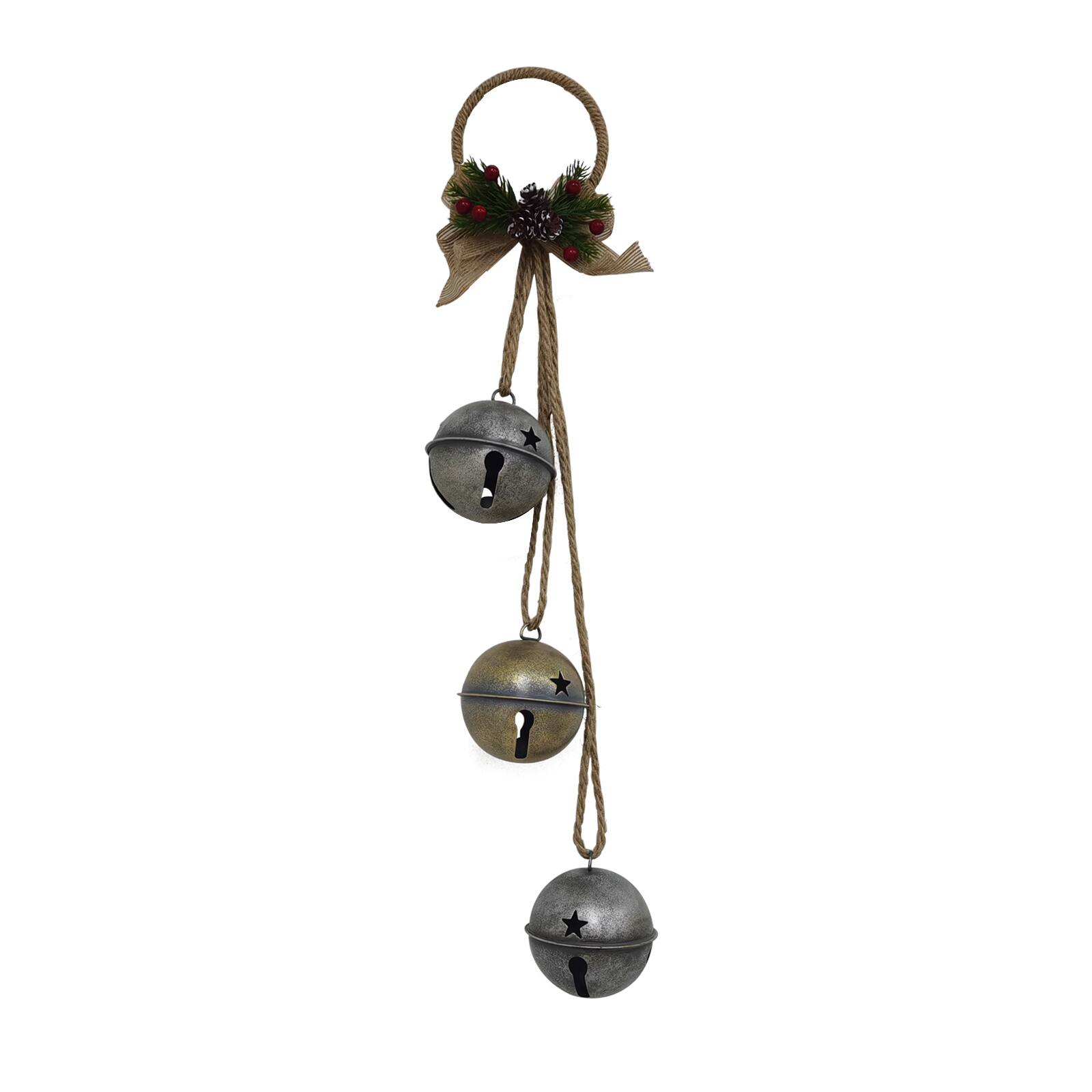 24" Silver and Gold 3 Bell Door Hanger by Ashland® | Bells | Michaels