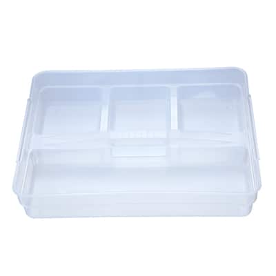 14.5" Clear Storage Tray with Handle by Simply Tidy® | Michaels