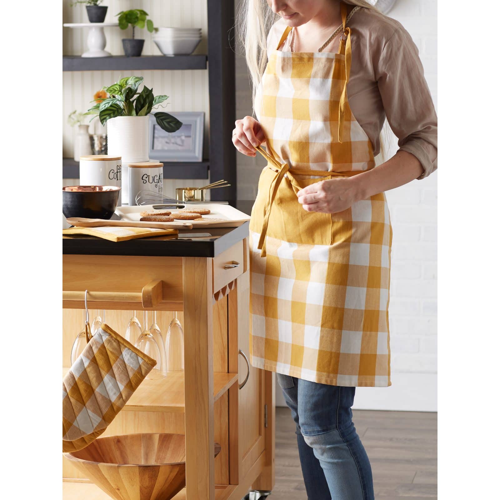 DII® Buffalo Check Chef Apron | Michaels