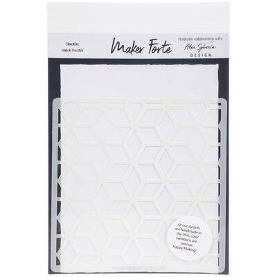 Maker Forte Stepped Cubes Stencil, 6" x 6" | Michaels