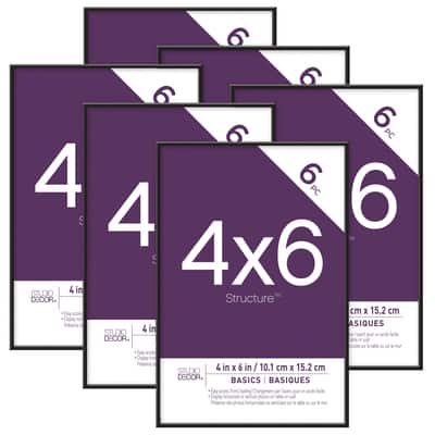 6 Pack Basics 4" x 6" Black Frames by Studio Décor® | Michaels