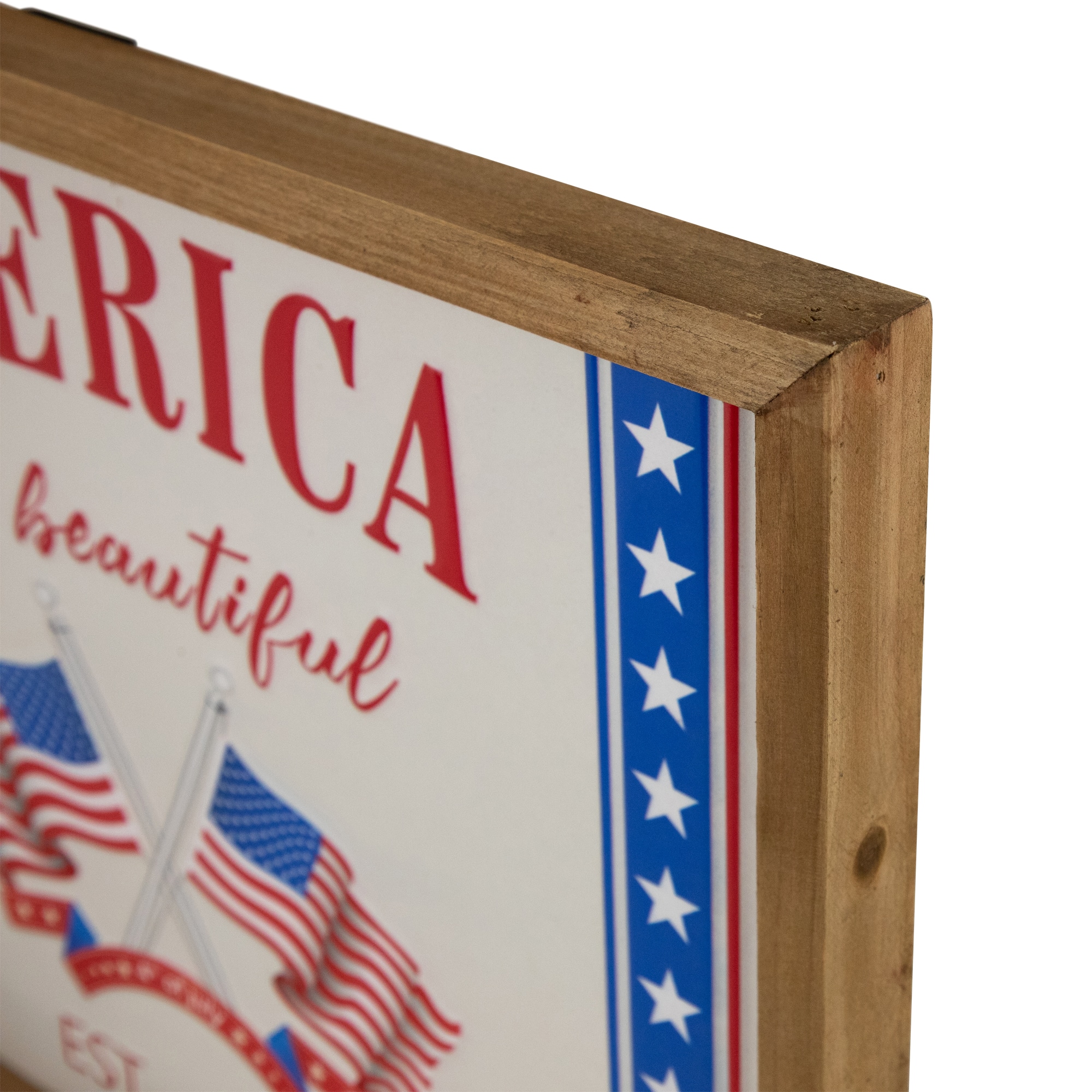 15.75" America the Beautiful Patriotic Framed Wall Sign | Michaels