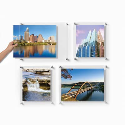 Wexel Art Gallery Wall Double Panel Acrylic Floating Frames Set of 4 ...