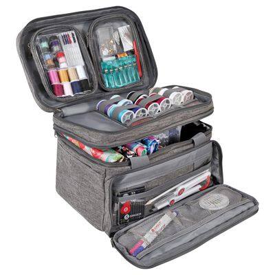 SINGER® Large Gray Collapsible Sewing Supplies Organizer | Michaels