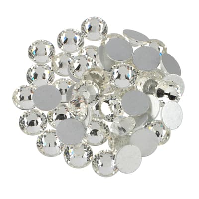 SS38 Clear Round Flatback Glass Rhinestones, 432ct. by Bead Landing ...