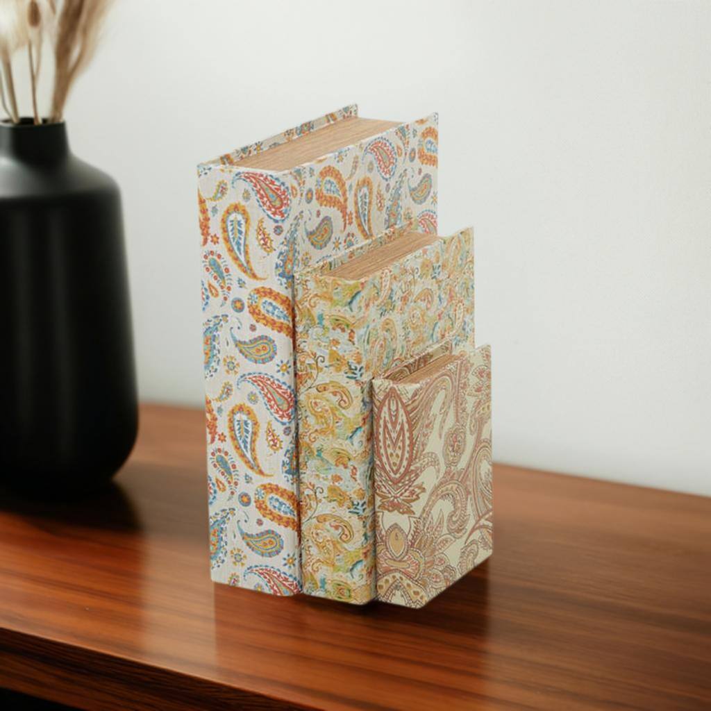 Paisley Canvas Faux Book Box Set | Michaels