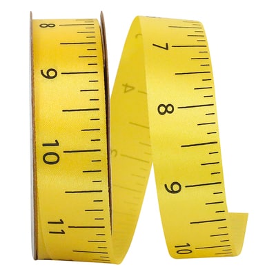 JAM Paper 7/8" x 25yd. Dyna Yellow Ruler Ribbon | Michaels
