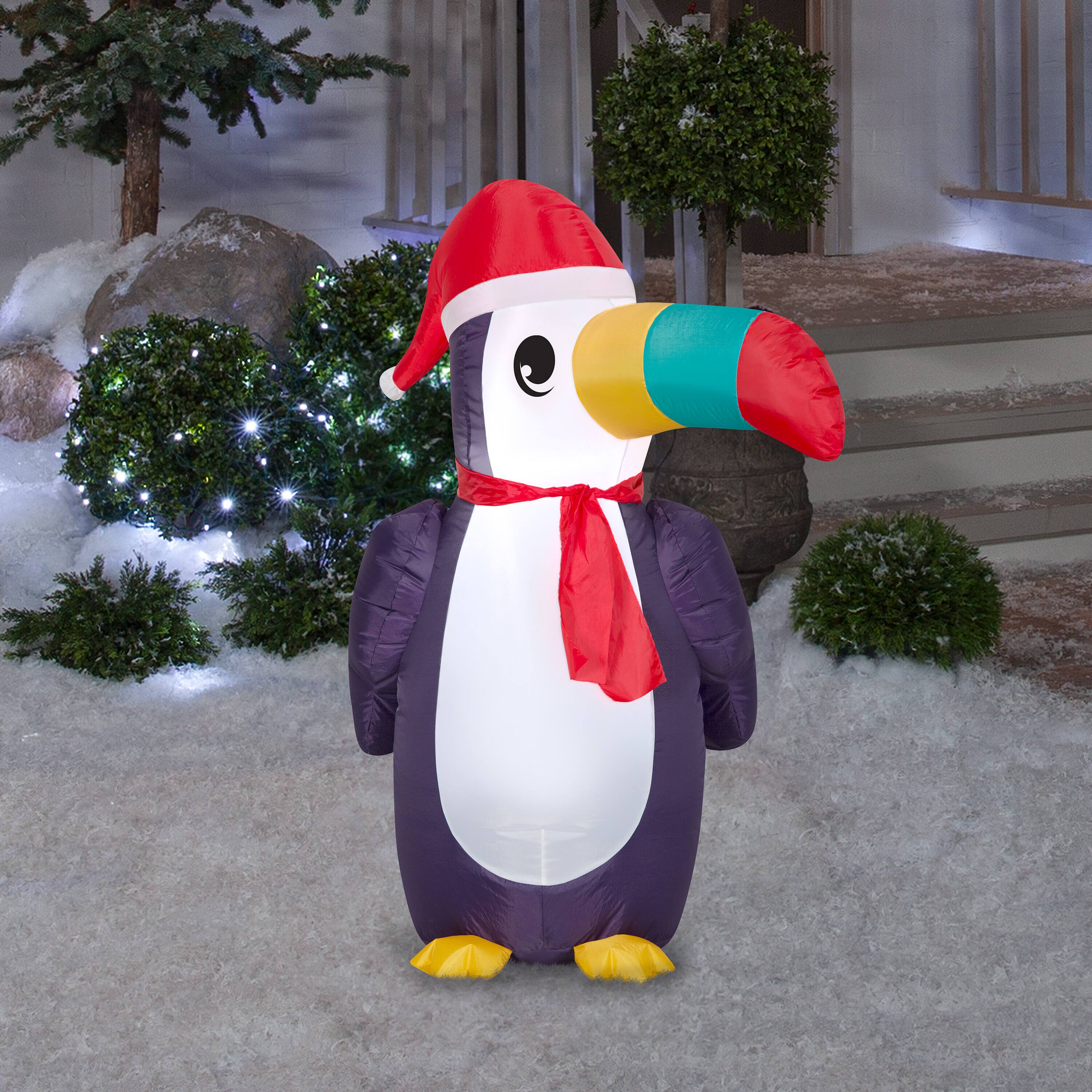 3.5ft. Airblown® Inflatable Christmas Toucan | Christmas Inflatables ...