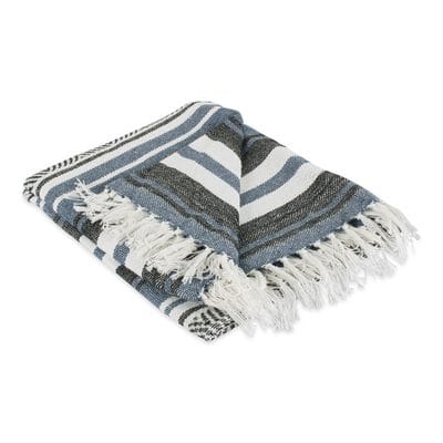 DII® French Blue Farmhouse Woven Throw | Michaels