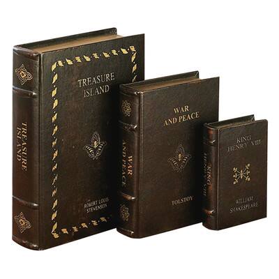Brown Wooden Traditional Book Box Set | Michaels