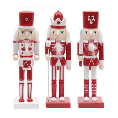 Santa's Workshop 10" Red & White Nutcracker, 3ct. | Michaels