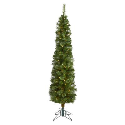 6ft. Pre-Lit Green Artificial Christmas Tree, Clear LED Lights | Michaels