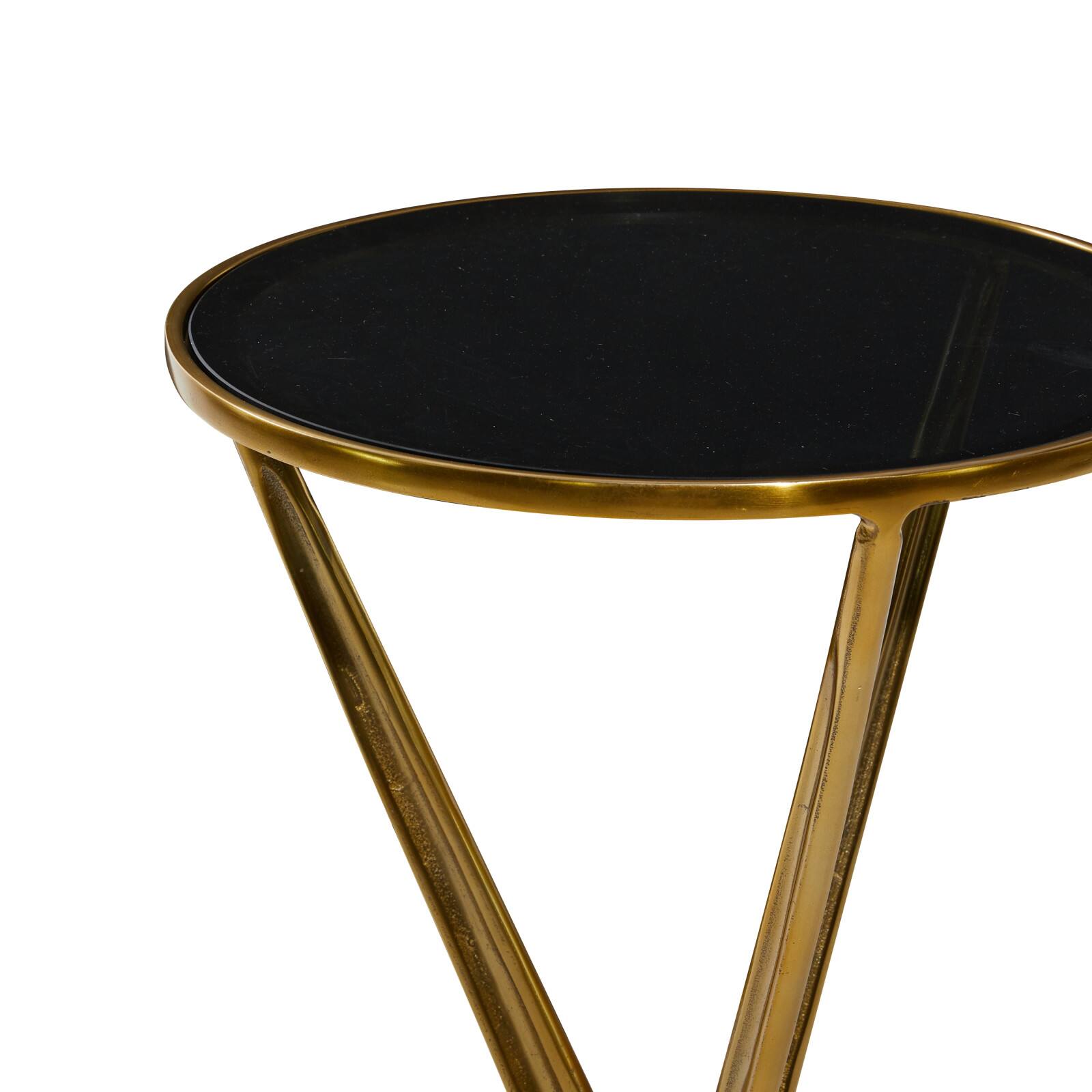 2ft. Gold & Black Modern Aluminum Accent Table | Accent & End Tables ...