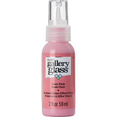 Plaid® Gallery Glass® Stained Glass Effect Paint, 2oz., Color: Rosy ...