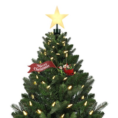 Elves in Sleigh Animated Tree Topper | Michaels