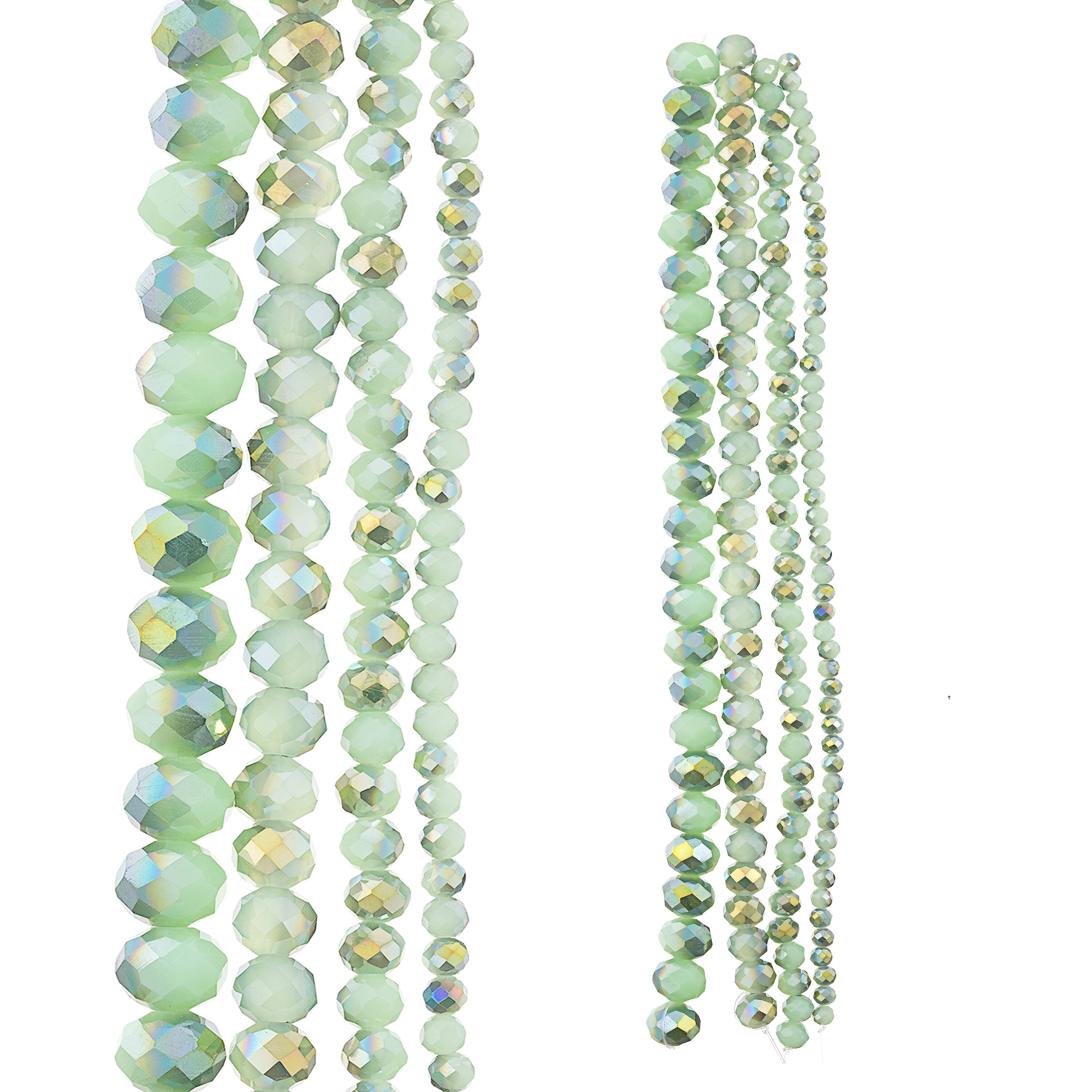 Mint Faceted Glass Round Beads by Bead Landing™ | Michaels