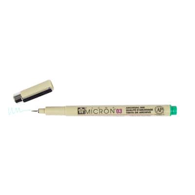 Pigma® Micron® 03 Fine Point Pen, Color: Green | Michaels