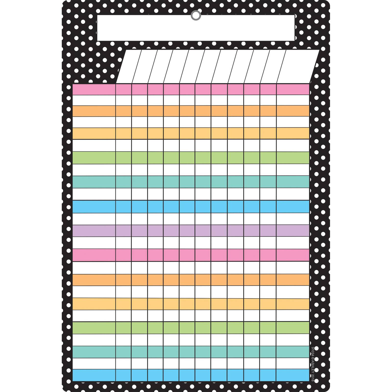 Smart Poly™ B&W Polka Dots Classroom Charts, 5ct. | Charts | Michaels