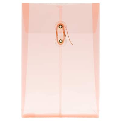 JAM Paper 6.25" x 9.25" Peach Plastic Button String Open End Envelopes, 108ct. | Michaels
