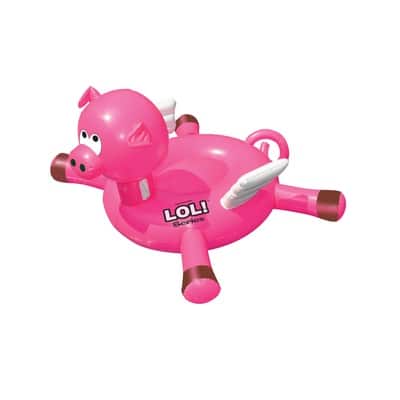Swimline LOL! Series 54" Inflatable Pink Flying Pig Pool Float | Michaels