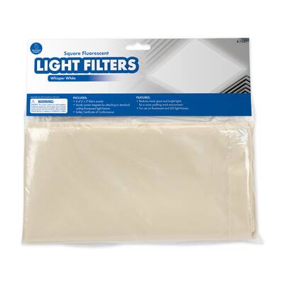 Educational Insights Whisper White Square Fluorescent Light Filters ...