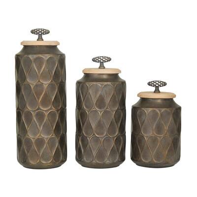 Black Traditional Decorative Jars, Set of 3" 16", 13", 10" | Michaels