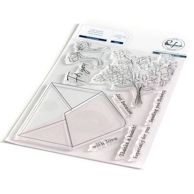 Pinkfresh Studio Floral Envelope Clear Stamp Set | Michaels