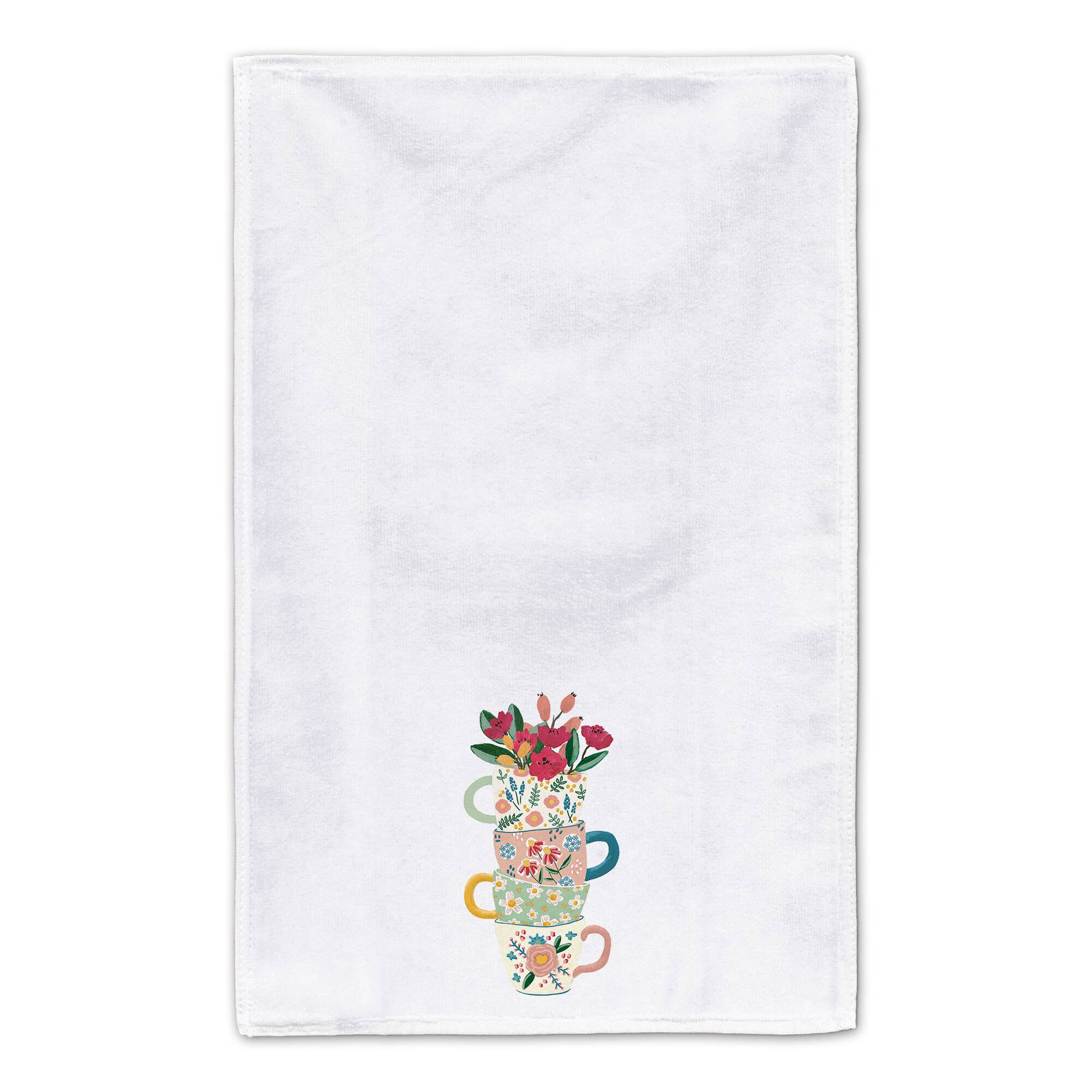 Floral Mug Stack Tea Towel Set | Michaels