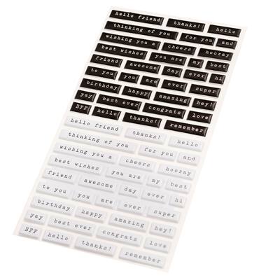 Buy in Bulk - 12 Pack: Black & White Sentiment Stickers by ...