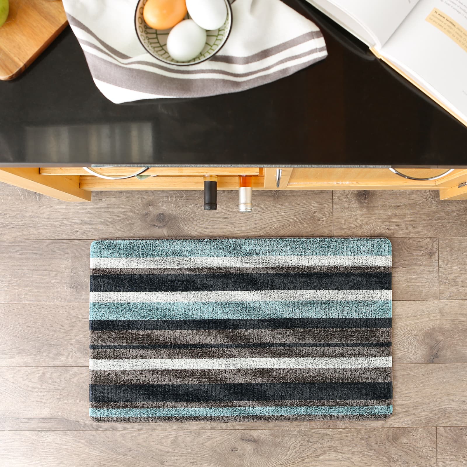 Blue And Gray Stripe Tufted Loop Textilene Mat | Michaels