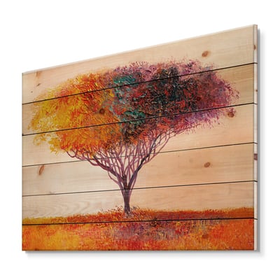 Designart - Landscape Colorful Abstract Tree Impressionist - Modern ...