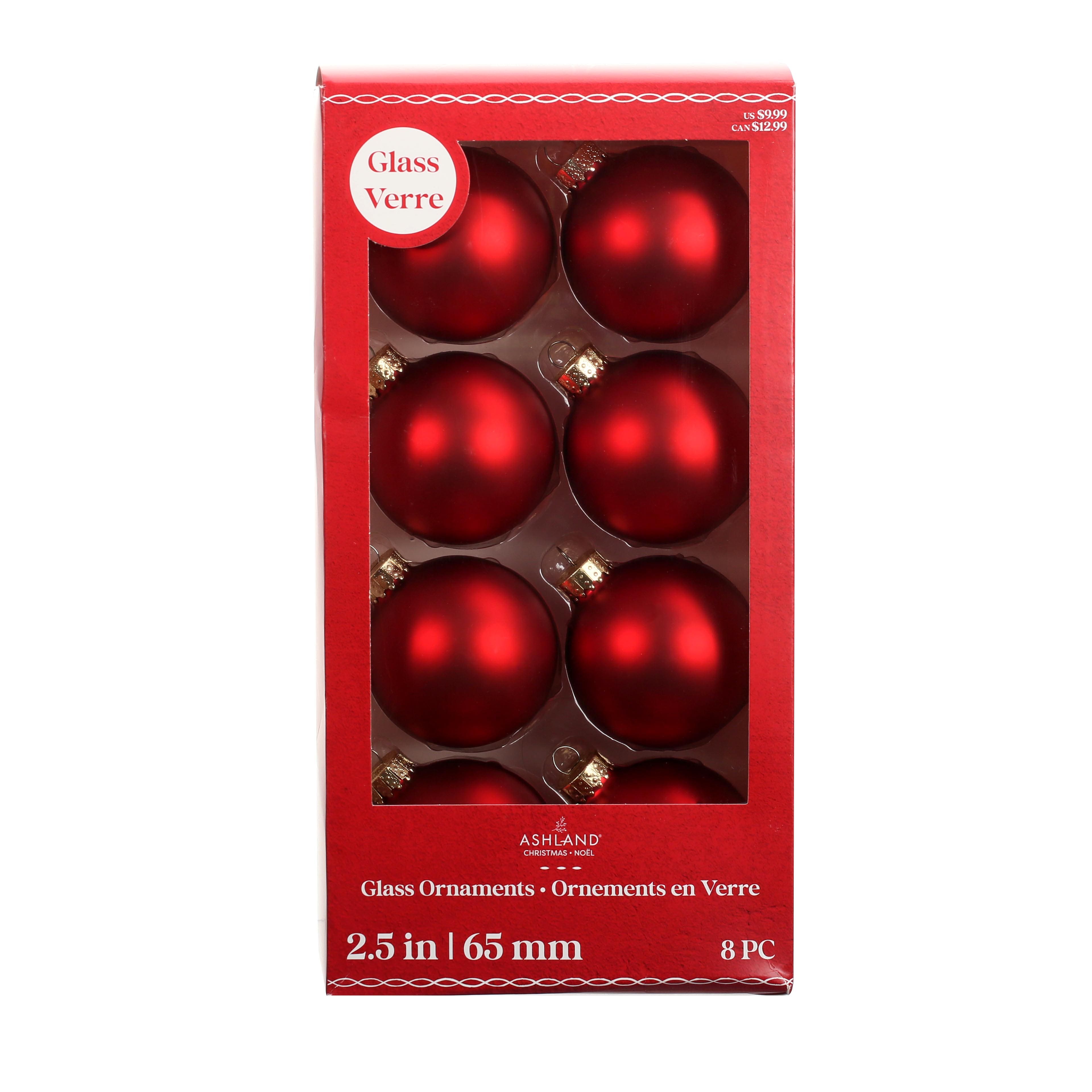 8 Pack 25 Matte Glass Ball Ornaments By Ashland® Michaels
