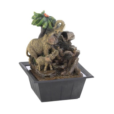 10" Elephant Family LED Tabletop Fountain | Michaels