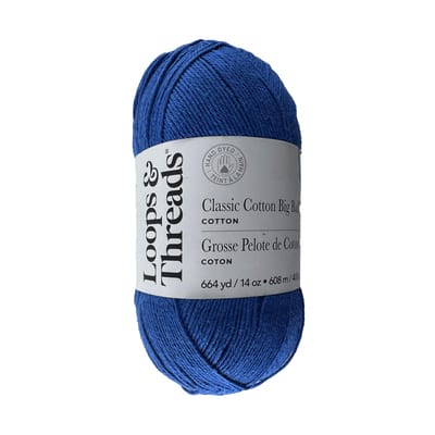 Classic Cotton Big Ball™ Solid Yarn by Loops & Threads® | Michaels