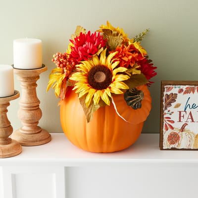Simple Floral Craft Pumpkin | Projects | Michaels