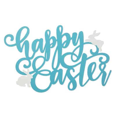 Glitzhome® 18" Easter Metal "Happy Easter" Door Hanger | Michaels