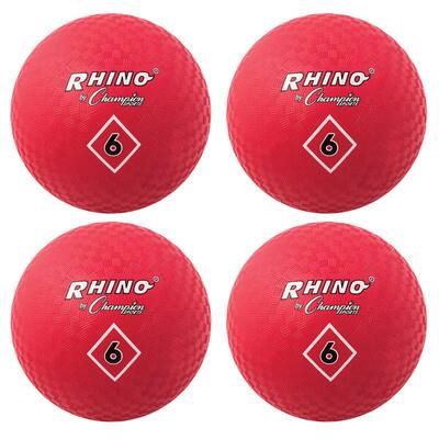 6" Red Playground Ball, Pack of 4 | Michaels