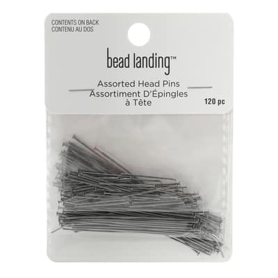 Buy in Bulk - 12 Packs: 120 ct. (1,440 total) Mixed Head Pins by Bead ...