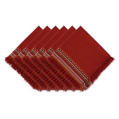 DII® Red Chipotle Stripe Fringed Cloth Dinner Napkins, 6ct. | Michaels