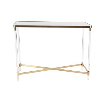 3.5ft. Clear Contemporary Acrylic Console Table | Michaels