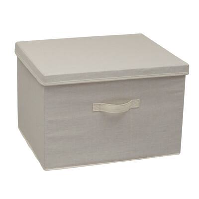 Household Essentials Canvas Storage Box with Lid | Michaels
