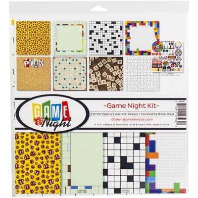 Reminisce Game Night Collection Kit, 12" x 12" | Michaels